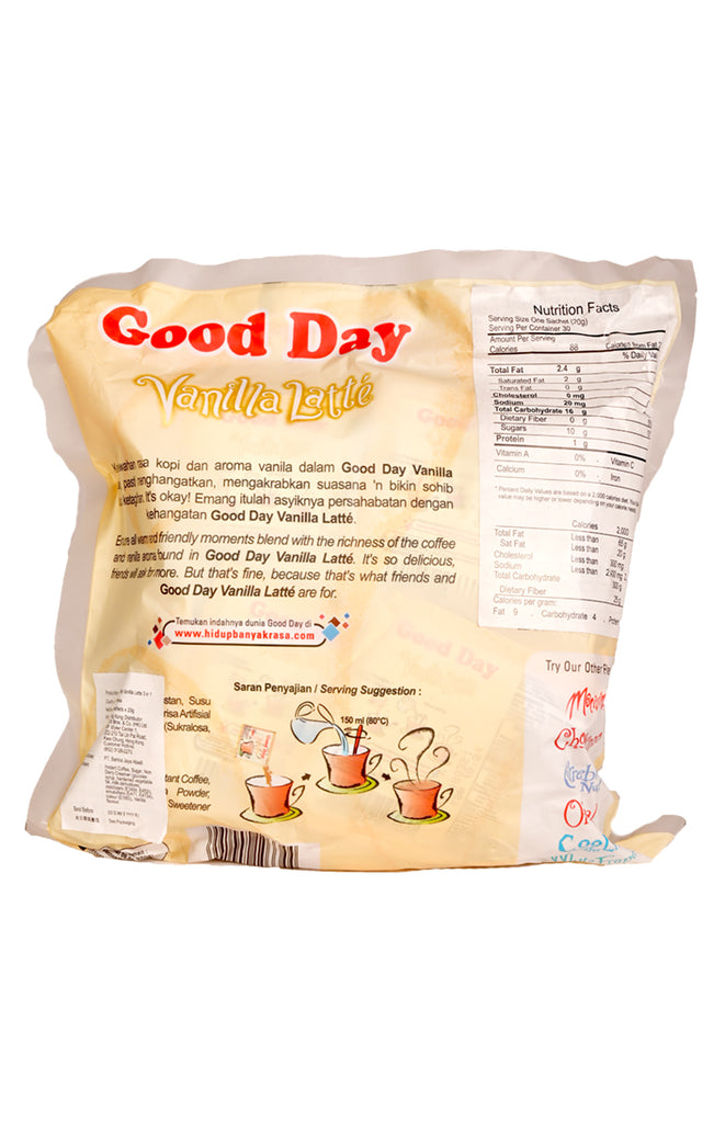 Good Day Vanilla Latte 3 In 1 Coffee | Yue Hwa Online Shop